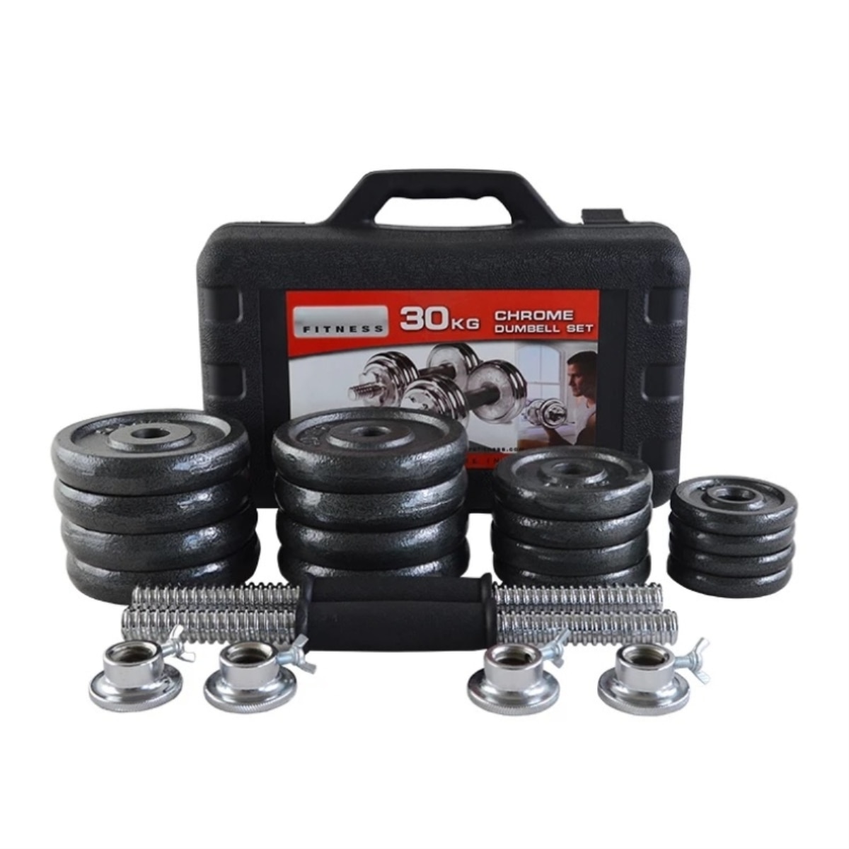 30KG Dumbbell Set with Connector & Carrier Case – Fitness Kenya
